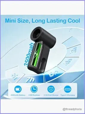 Other | Portable Mini Fan Usb Rechargeable 10 Speed Turbo Handheld With ...